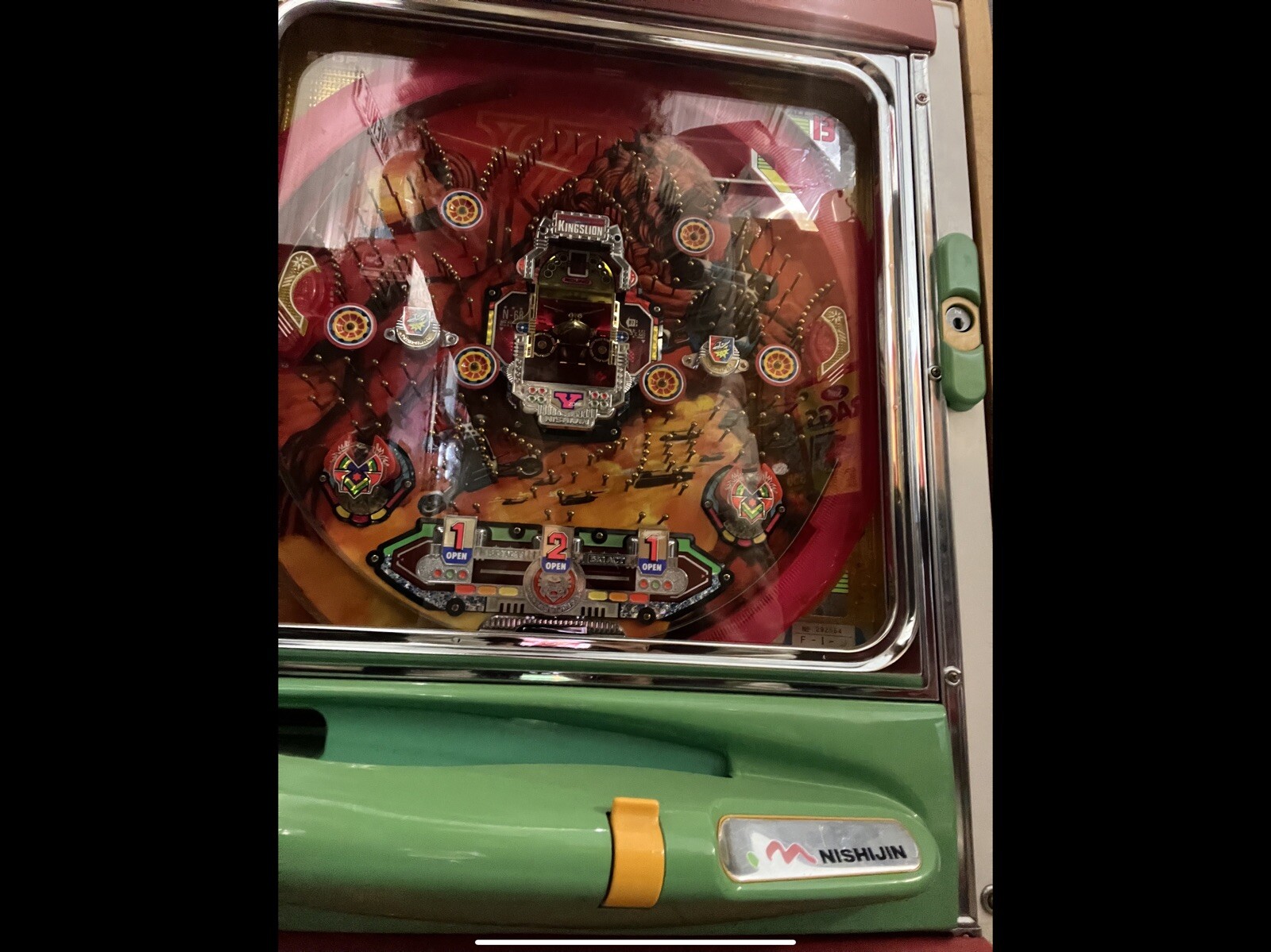 PACHINKO NISHJIN SLOT MACHINE PINBALL MADE IN JAPAN WITH WOOD STAND | eBay