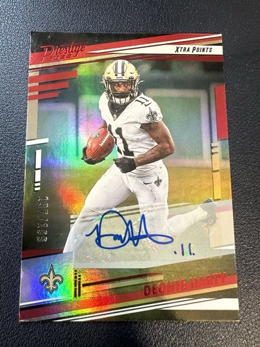 2022 Panini Prestige Deonte Harty RC Autograph RED XTRA POINTS HOLO ...