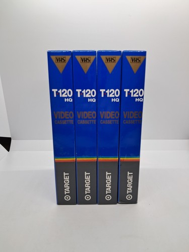 4 Pack SEALED Blank Tapes Target T-120 HQ VHS Video cassette For VCRs ...