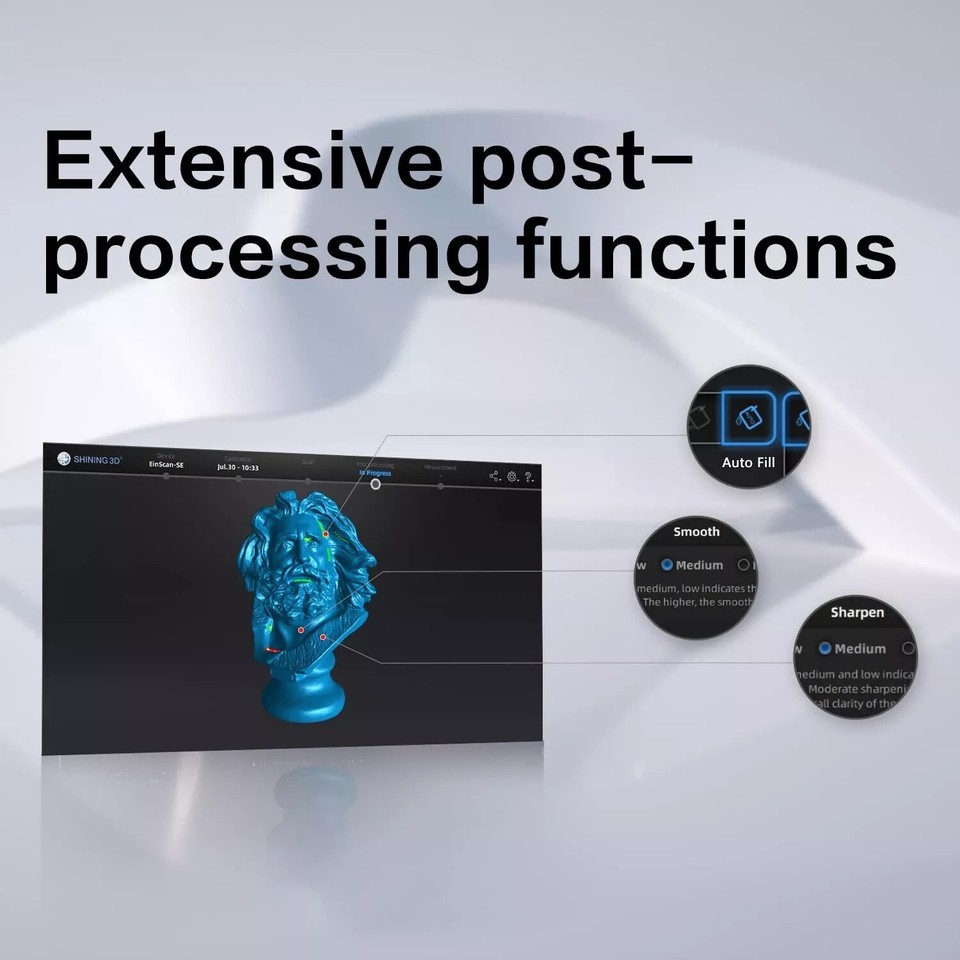 EinScan-SE V2 Desktop Color 3D Scanner – 0.1mm Accuracy, Auto Scan, Win ...