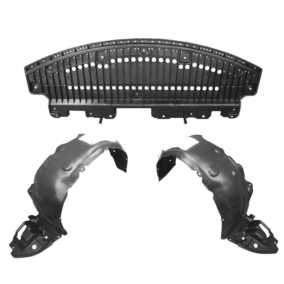 Fender Liner & Engine Under Cover Set w/ Clips For 2014-2016 Toyota ...