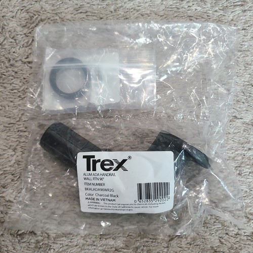 Trex Alum Ada Handrail Alum Wall Returns in 90° Charcoal Black ...