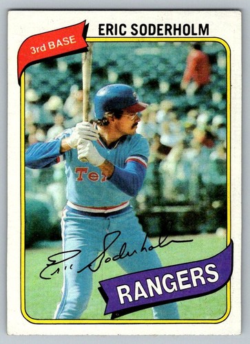 1980 TOPPS BASEBALL CARD RANGERS ERIC SODERHOLM #441 | eBay