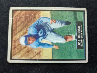 1951 Topps Magic Football Card # 71 Joe Dudeck - North Carolina Tar ...