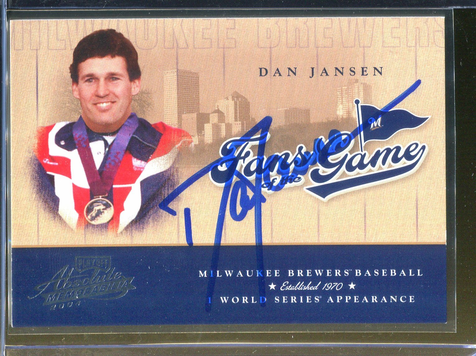 Dan Jansen Olympics Playoff Fans of the Game Signed Card Autograph Auto ...
