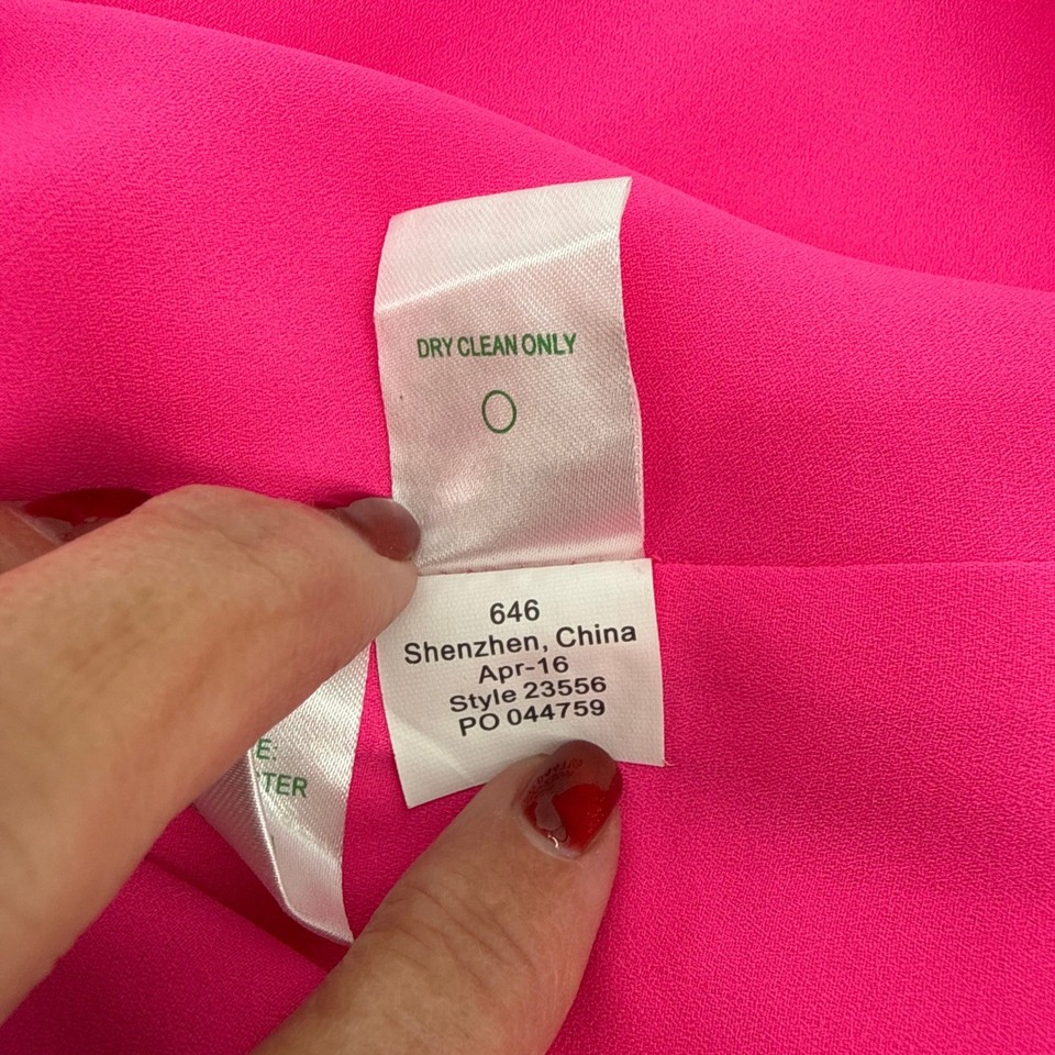 Lilly Pulitzer Quinn Hot Pink Lace Halter Dress Medium Sleeveless Shift ...