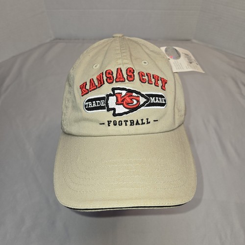 Kansas City Chiefs Hat NFL Logo Tan Beige Adj Strap Vintage Trade Mark ...
