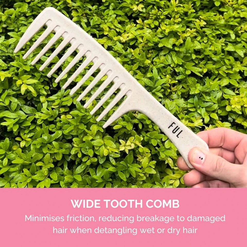 FUL LONDON Wide Tooth Comb to Refine Curls and Avoid Frizz for All Hair ...