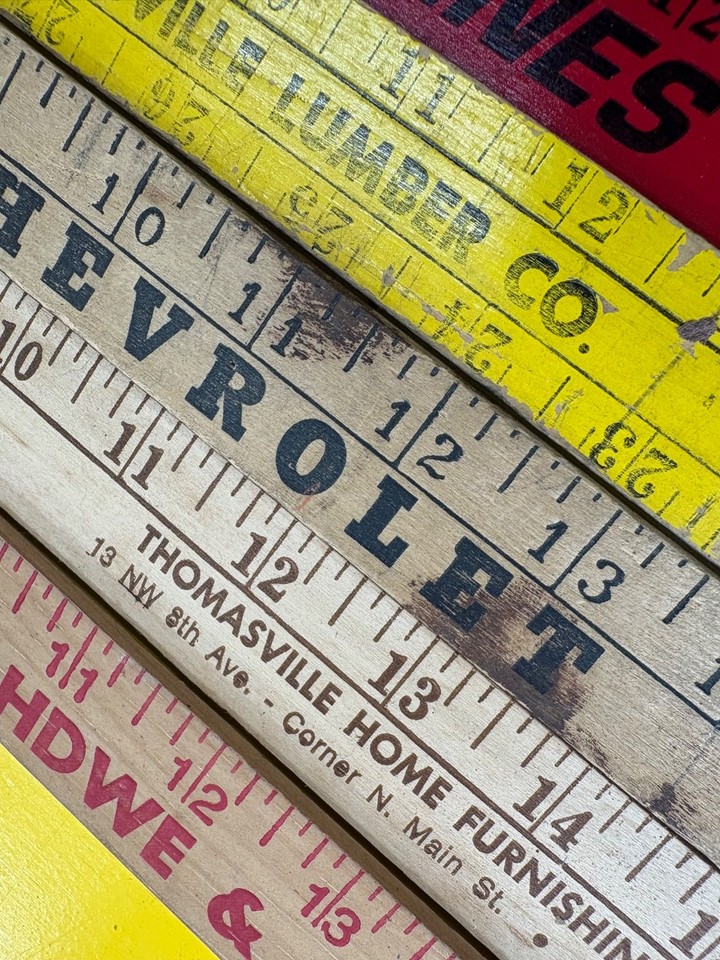 Lot of 11 Vintage Yardsticks dodge Scotty’s hardware Chevy | eBay