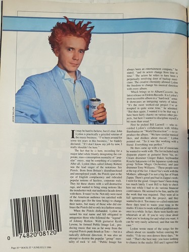 ROCK IT Magazine Summer 1986 David Lee Roth, Blue Oyster Cult, John ...