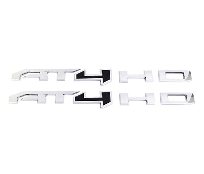 For 2500HD 3500HD AT4 HD Emblem Kit Chrome Black L&R Door Badge OE | eBay