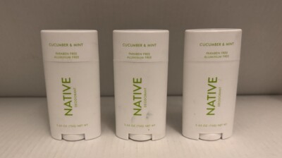 Native Deodorant Cucumber & Mint Paraben & Aluminum Free 2.65 Oz 3 Pack ...