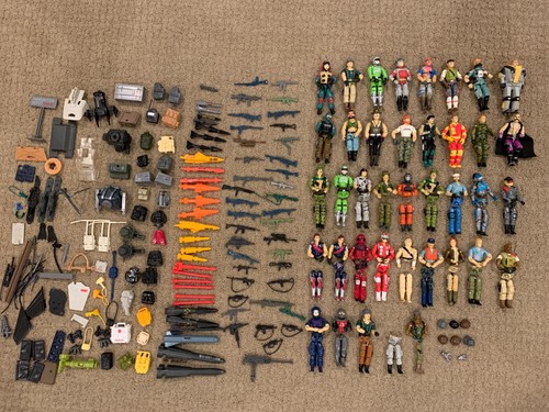 Vintage GI Joe Action Figures Weapons Accessories Drivers Cobra Rescue ...