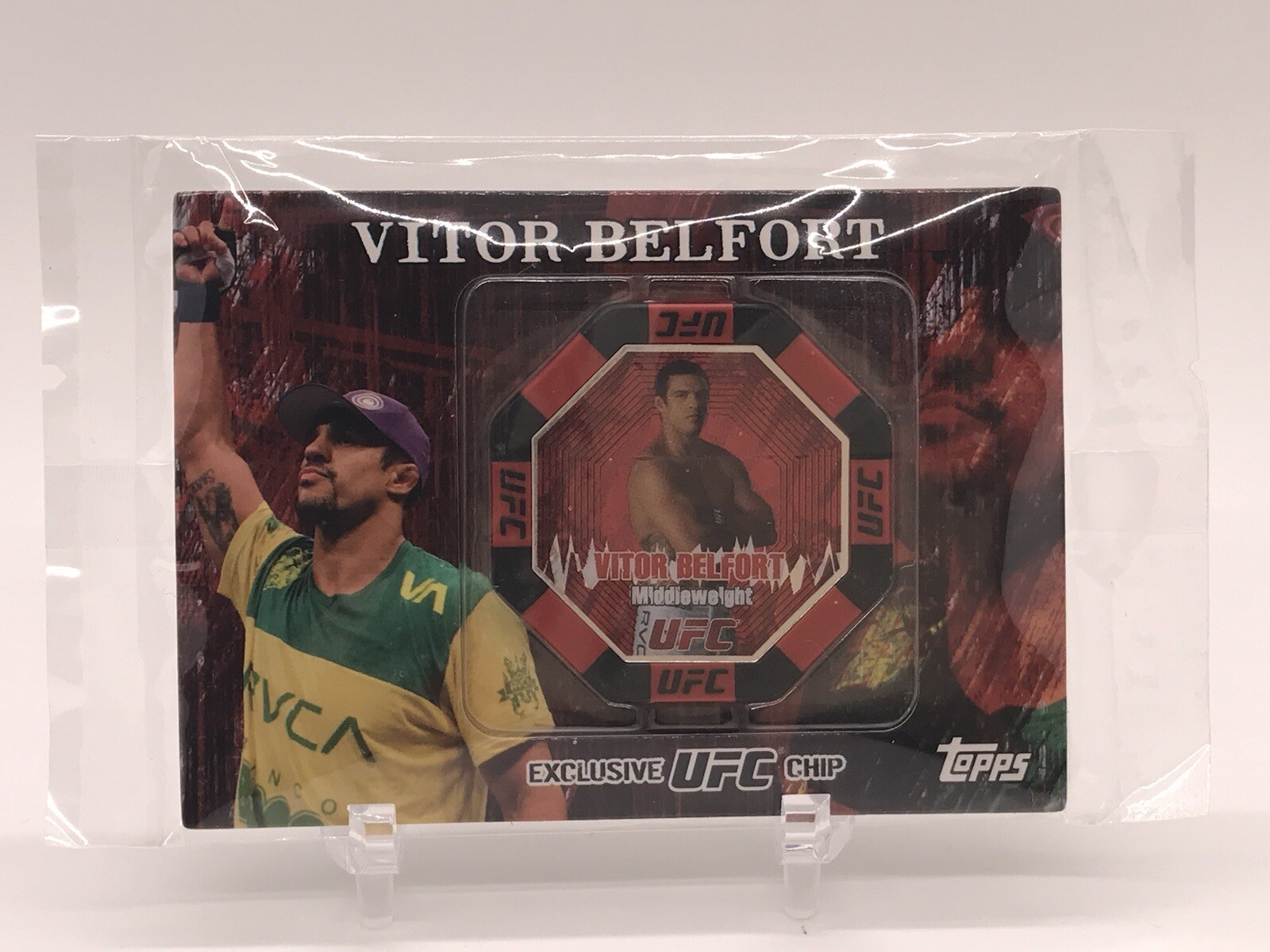 VITOR BELFORT Topps 2010 UFC Exclusive Poker Chip SEALED MMA Card Rare ...