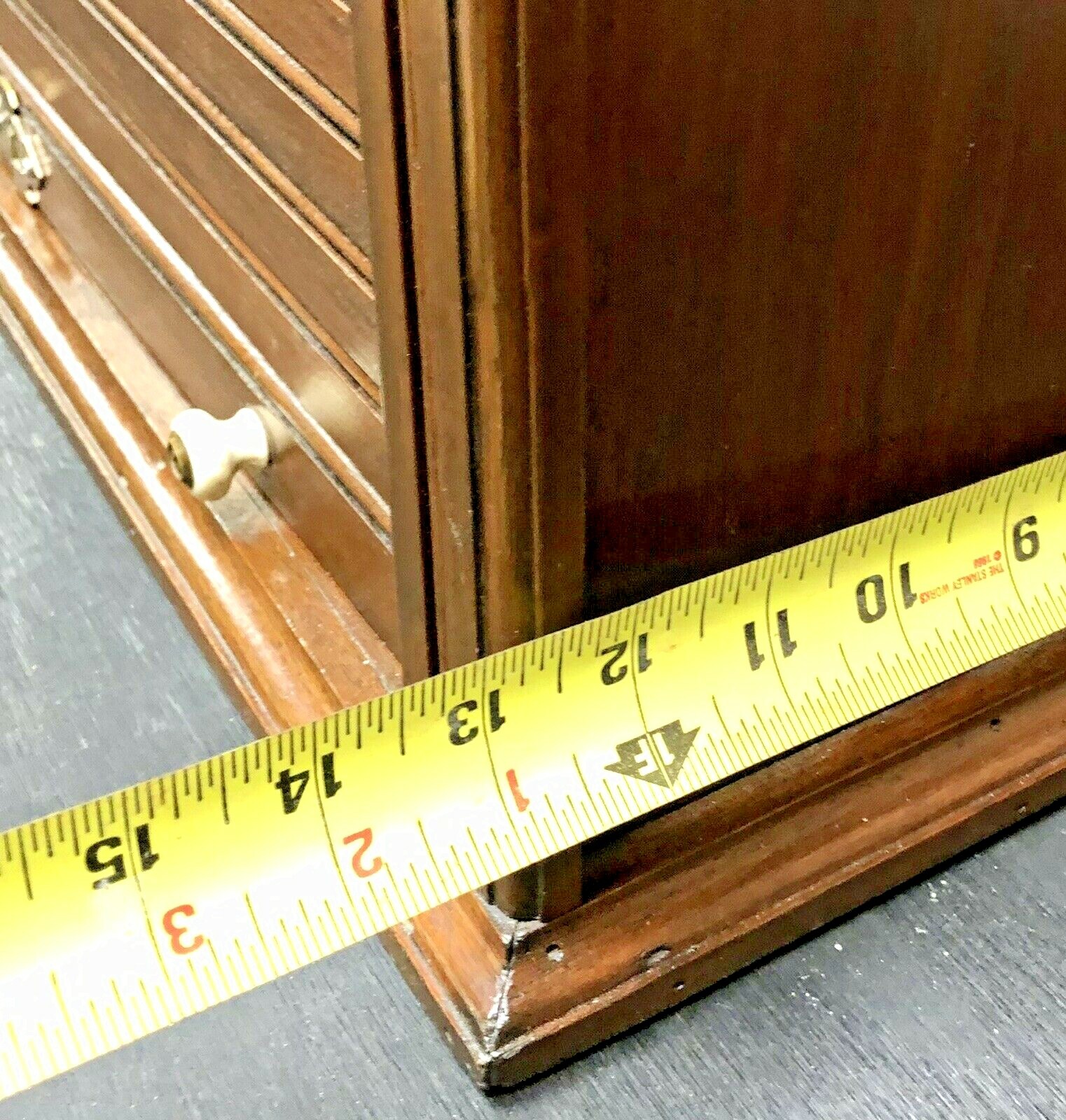 Antique Postmaster Library Roll Top Counter Cabinet Post Office Walnut ...