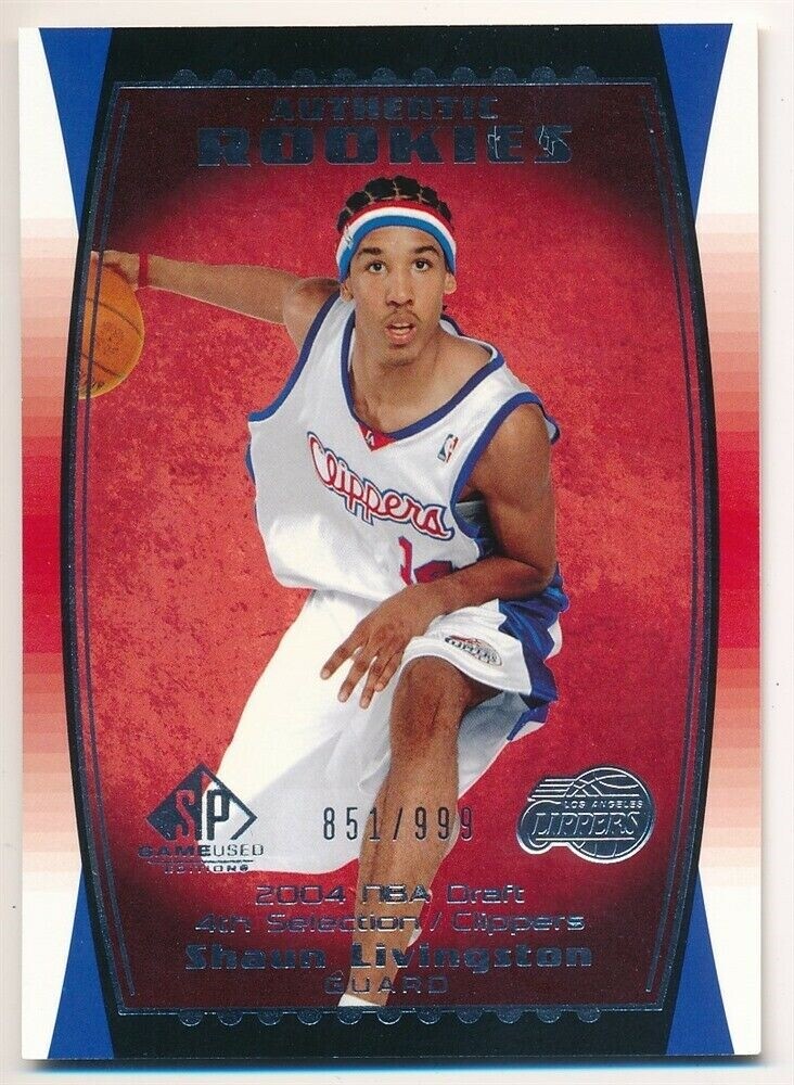 SHAUN LIVINGSTON 2004/05 SP GAME USED #93 RC ROOKIE WARRIORS #851/999 ...