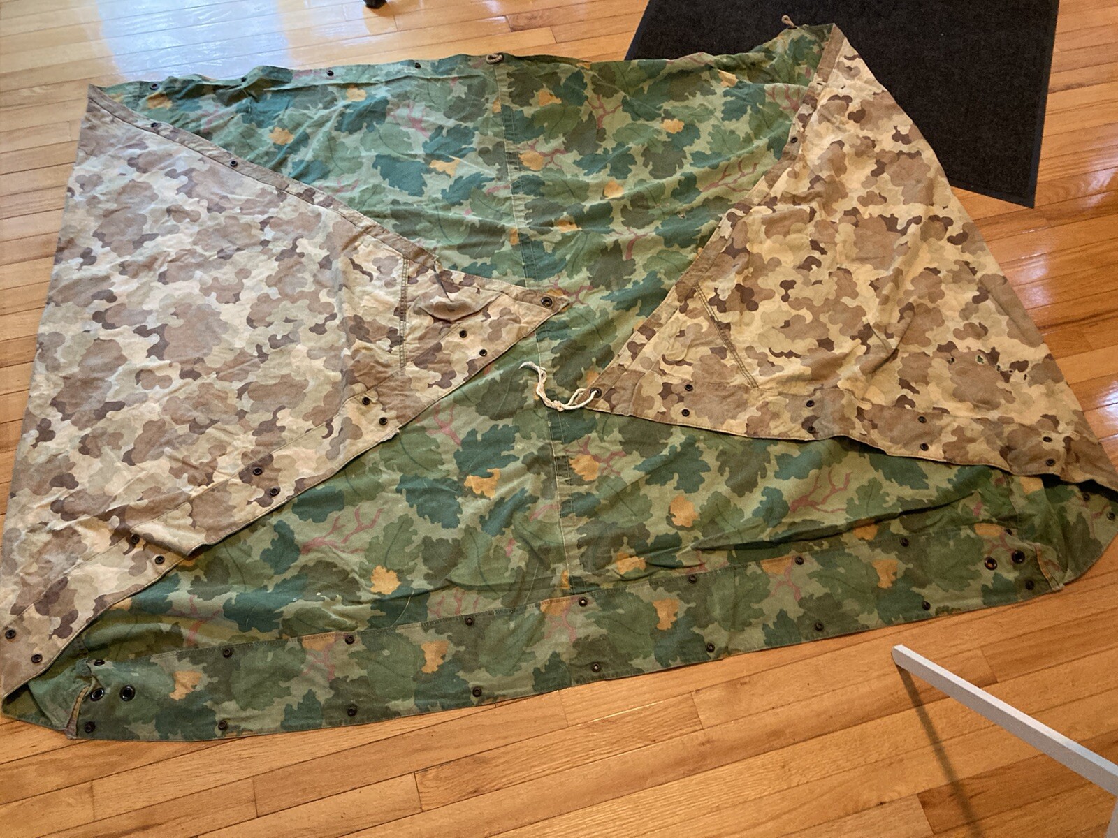 Korean/Vietnam War Mitchell Pattern Shelter Half Camouflage Tent USMC ...