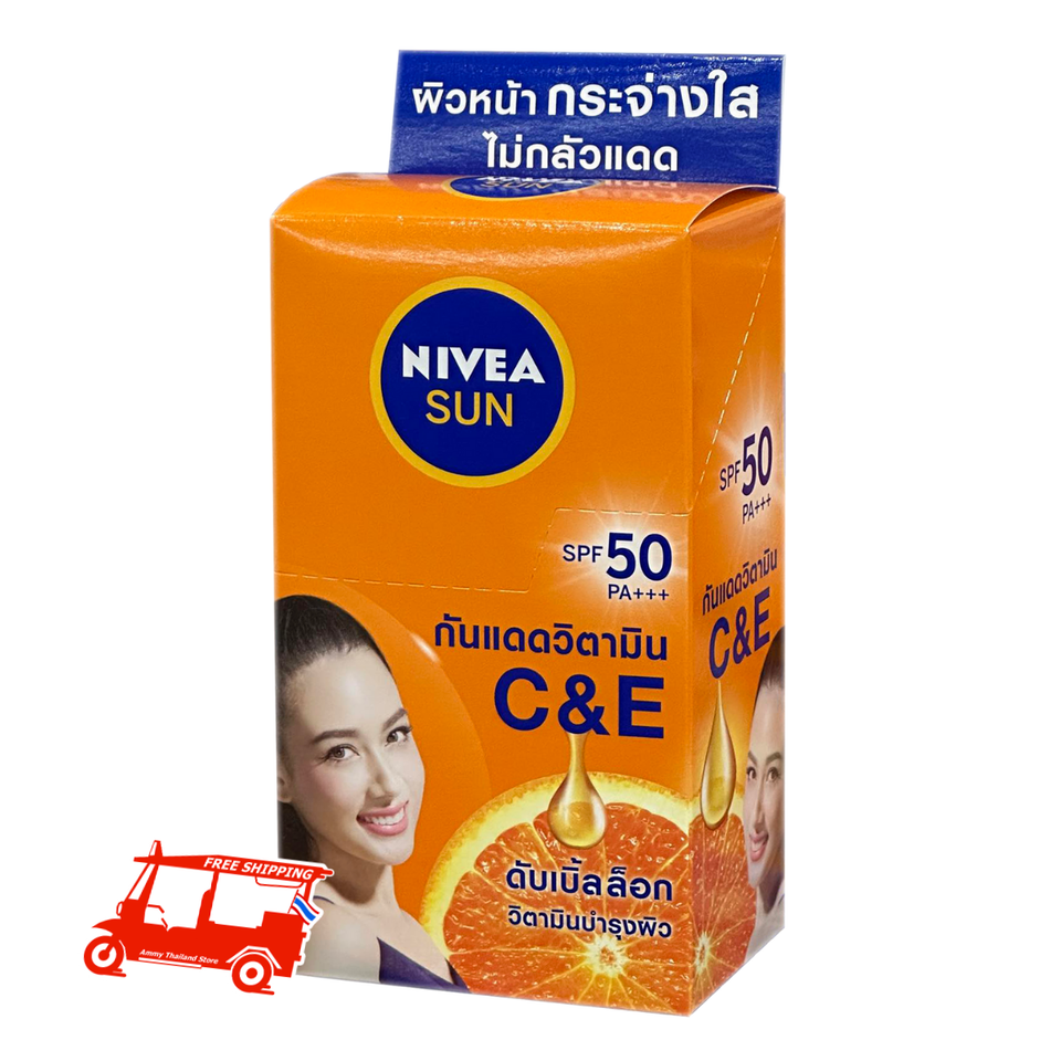 2 x NIVEA Sun Serum Skin Moisturizer SPF50 Vitamin C&E Skin Healthy ...