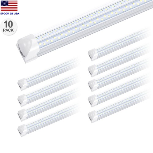 10Pack 8FT LED Shop Light Fixture 8 Foot T8 LED Tube Light 8' 120W ...