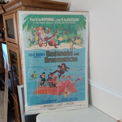 1971 ONE SHEET "BEDKNOBS AND BROOMSTICKS" RODDY McDOWALL. AND ANGELA ...