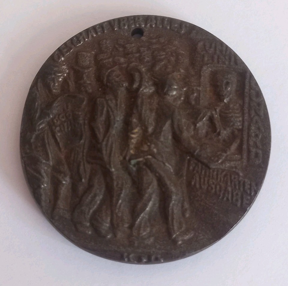 German Edition. WW1. Medallion Token. Sinking Lusitania. Karl Goetz ...