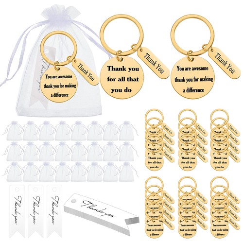 72 Pcs Employee Appreciation Keychain Gift Bulk Thank You Gifts for ...