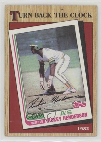 1987 Topps Turn Back the Clock Rickey Henderson (1982 in White) #311 ...