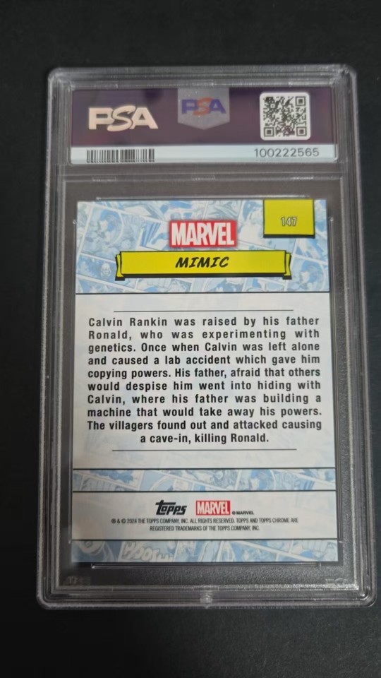 2024 Topps Chrome MARVEL Sapphire Edition MIMIC 10/10 #147 BLACK PSA 10 ...