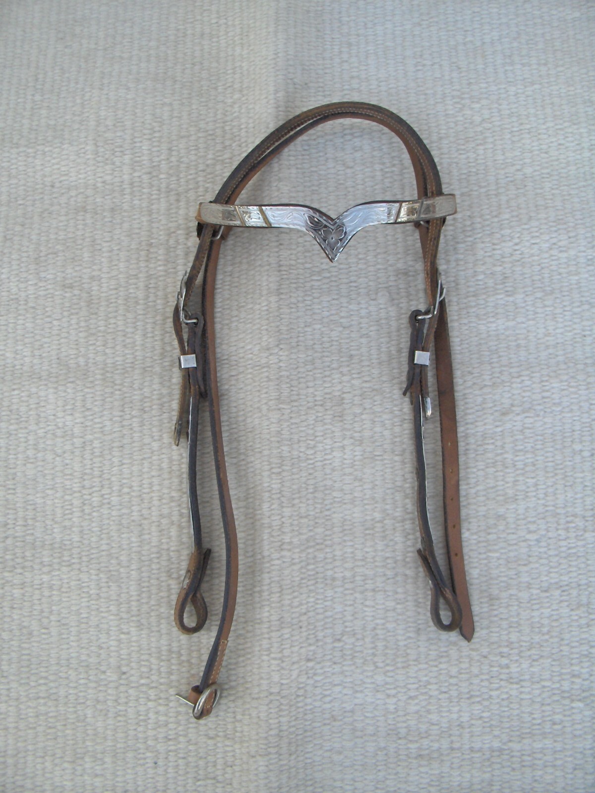 VINTAGE WESTERN SILVER & GOLD SHOW/TRAIL HEADSTALL/BRIDLE | eBay