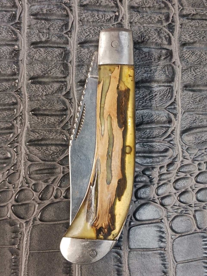 Cholla Cactus Handle 440hc Steel 2-blade Clip/Spear Point Trapper ...