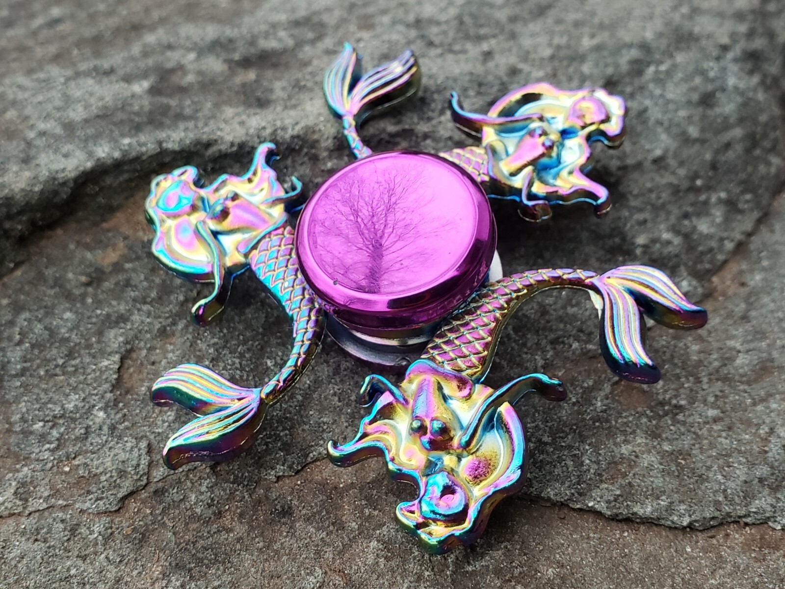 Mermaid Multi Color Fidget Spinner Toy Boys Girls Kids Adults ADHD ...
