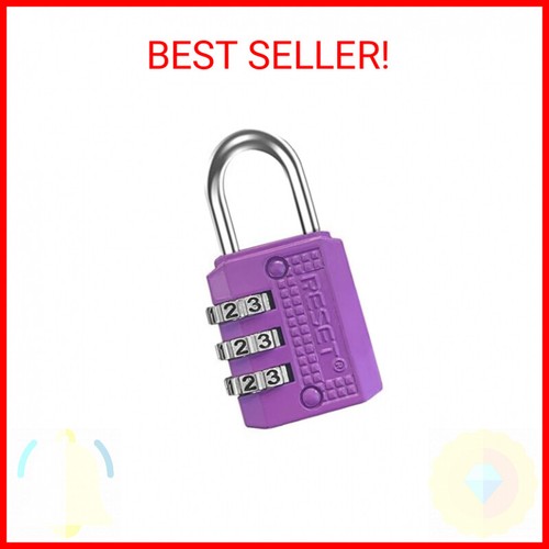 RESET-071 3 Digit Small Combination Lock Tiny Padlock for Mini Locker ...