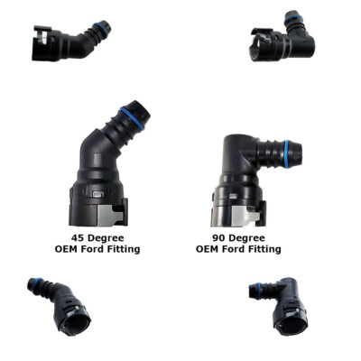 OEM Ford 90 Degree Quick Connect Catch Can PCV Valve Cover Fittings 5/8 ...