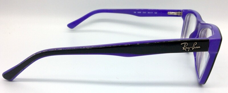 Ray-Ban Eyeglass Frames 5289 50-17 135mm Black Purple Logo Sides ...
