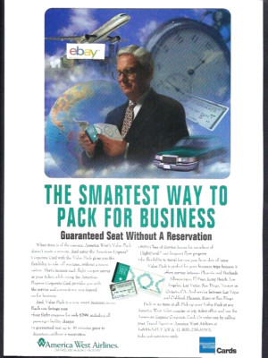 AMERICA WEST AIRLINES 1991 BOEING 757 SMARTEST WAY PACK FOR BIZ VALUE ...