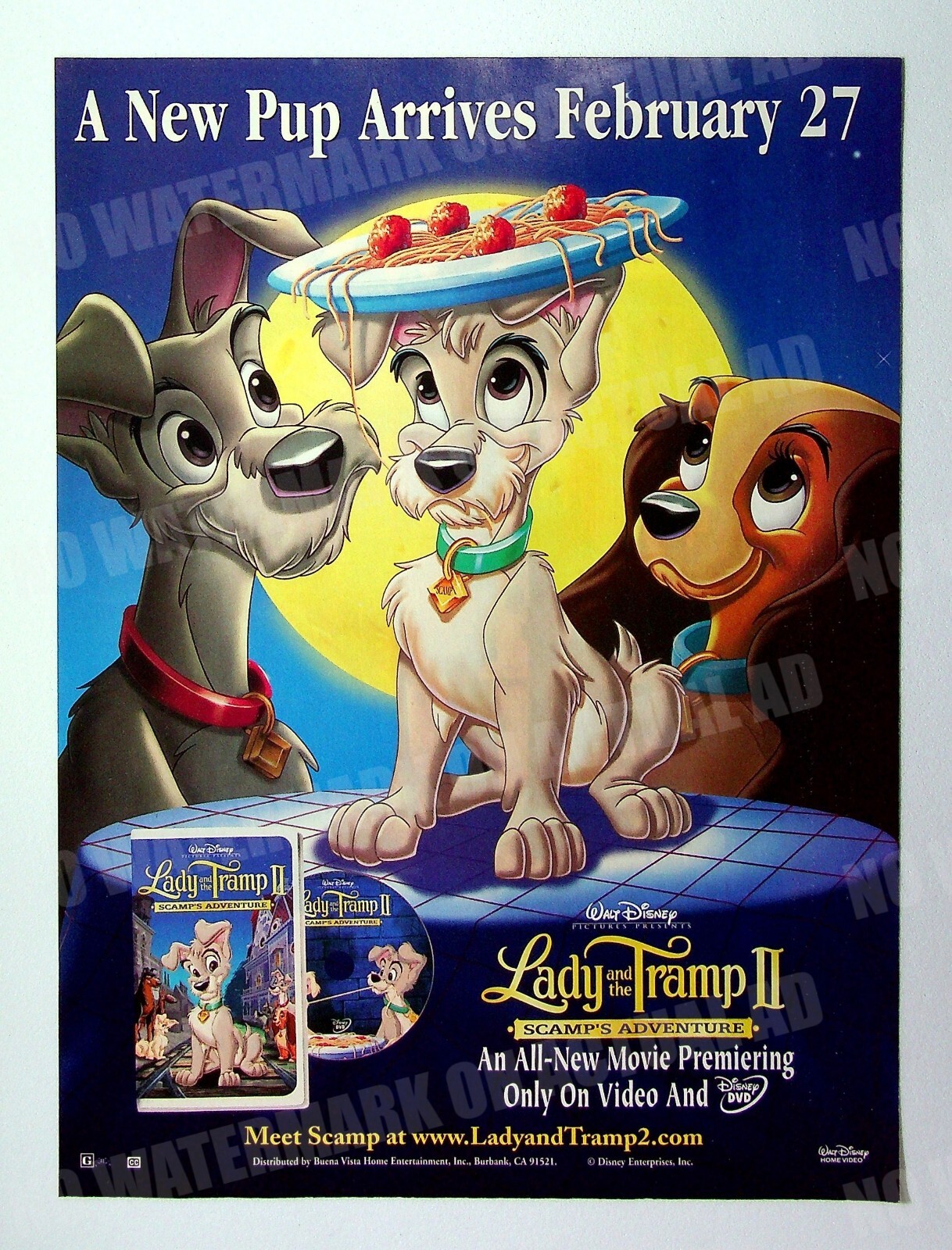Lady and the Tramp II Scamp's Adventure Disney Print Magazine Ad Poster ...