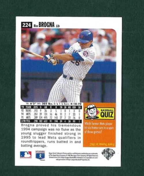 1996 Upper Deck Collector's Choice Silver Signatures #224 Rico Brogna ...