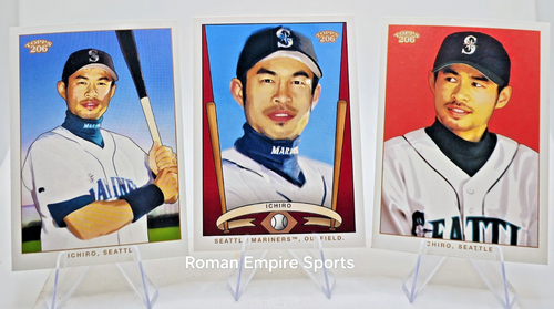 2002 Topps- Baseball "TOPPS 206" ICHIRO Seattle Mariners (3) Card Lot ...