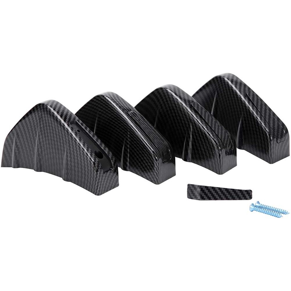 Carbon Rear Bumper Lip Diffuser Splitter 4 Shark Fin For Lexus IS250 ...