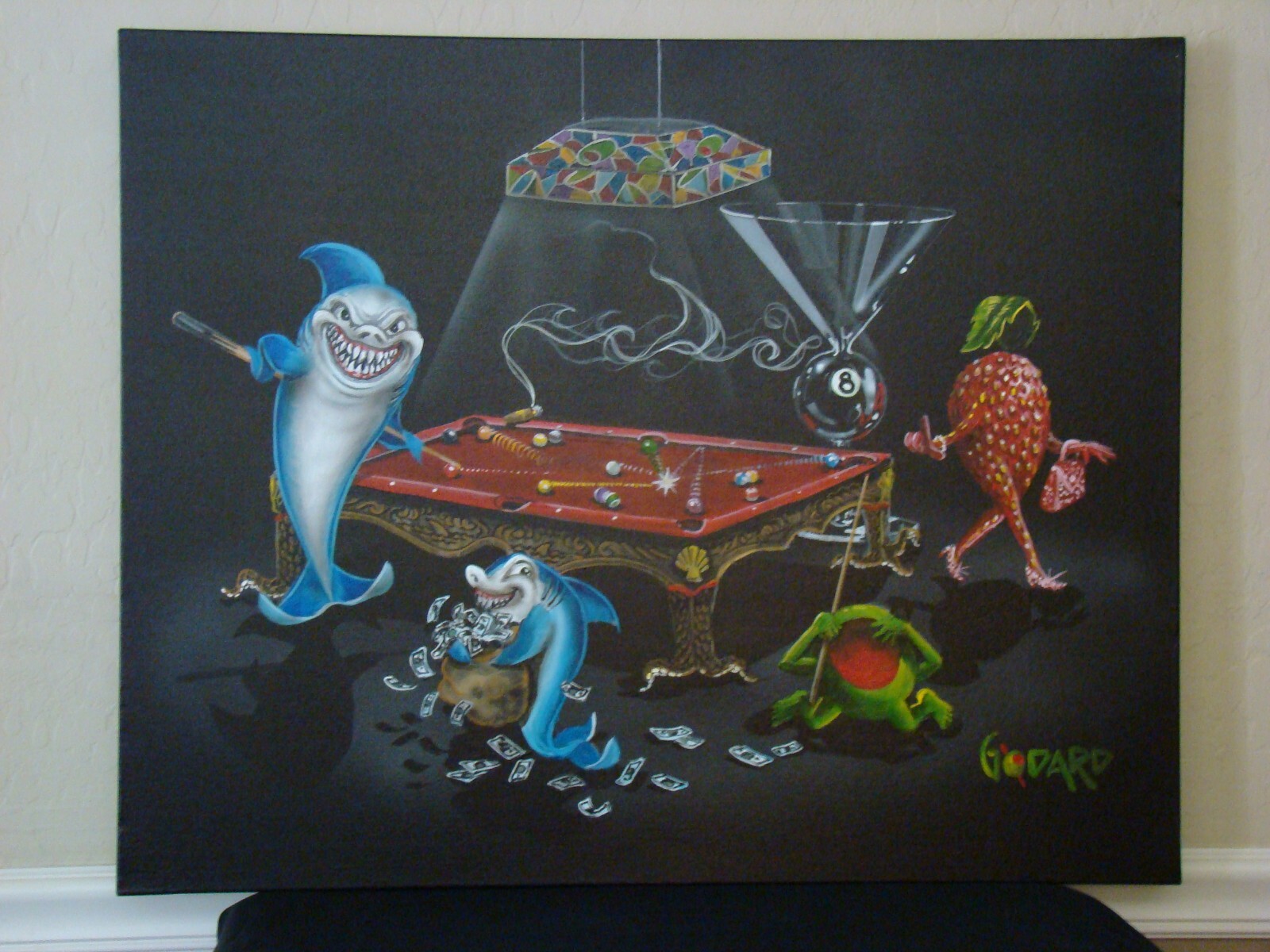 Michael Godard "Pool Shark 3" Original Acrylic on Canvas | eBay