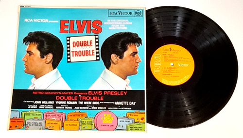 ELVIS PRESLEY'S Double Trouble Soundtrack SF 7892 STEREO LARGE ORANGE ...