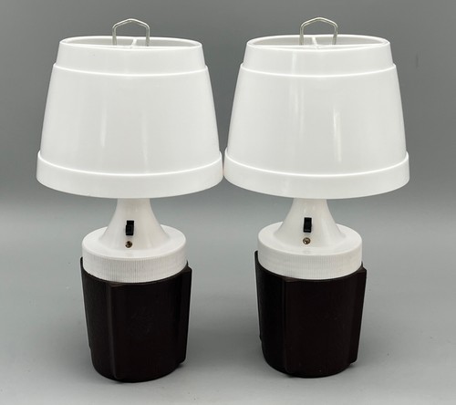 Vintage 1970s RayOVac Portable Camping Light BROWN Plastic WHITE ...