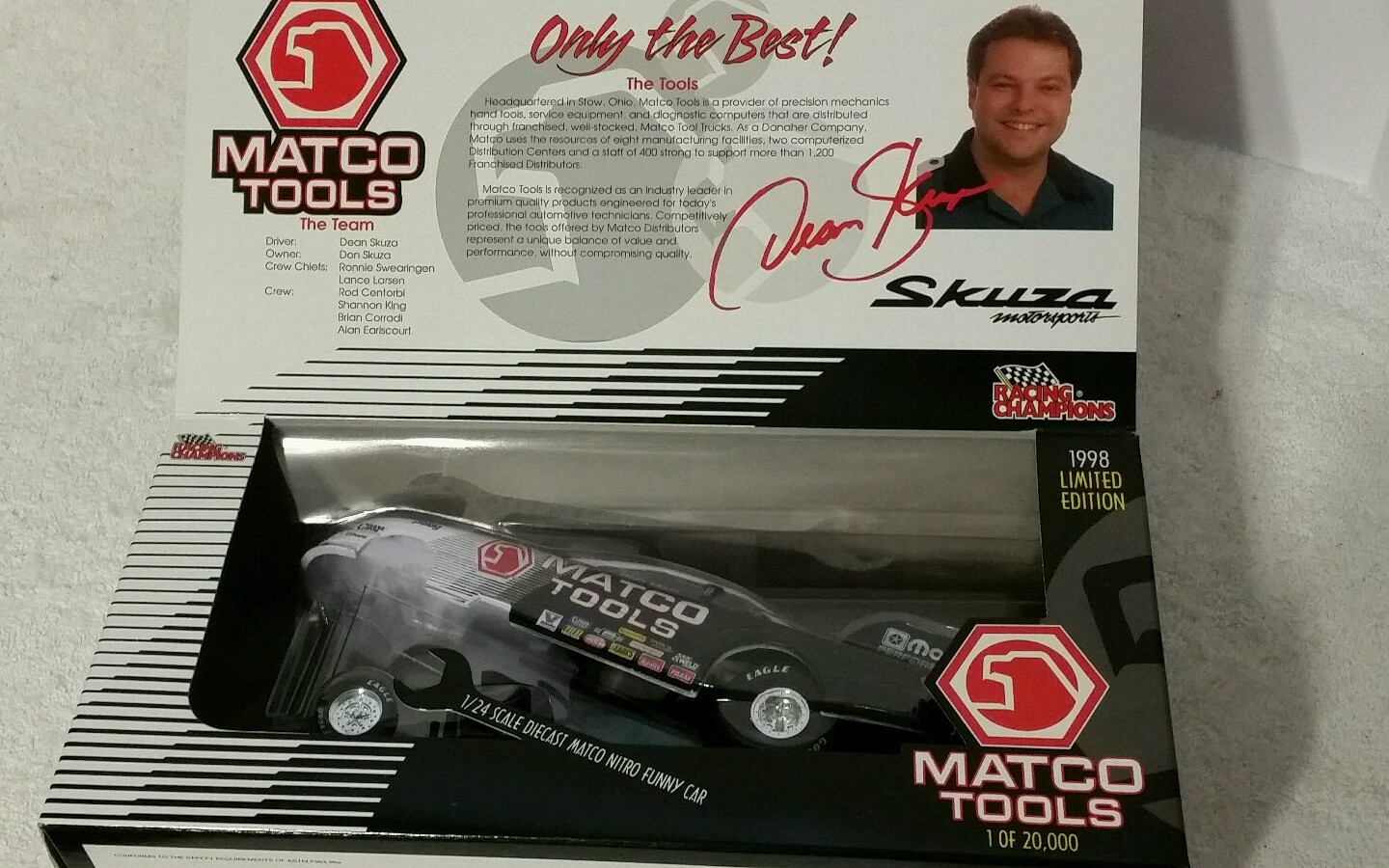 Racing Champions 1998 Matco Tools Skuza Funny Car MTFC2498R 1:24 ...