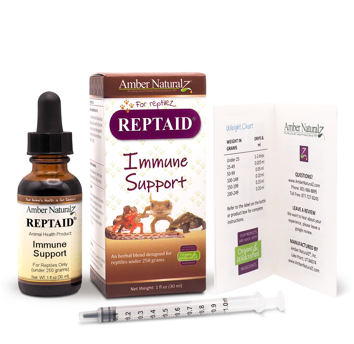 Amber Naturalz Organic Reptaid Reptile Immune System Health Support