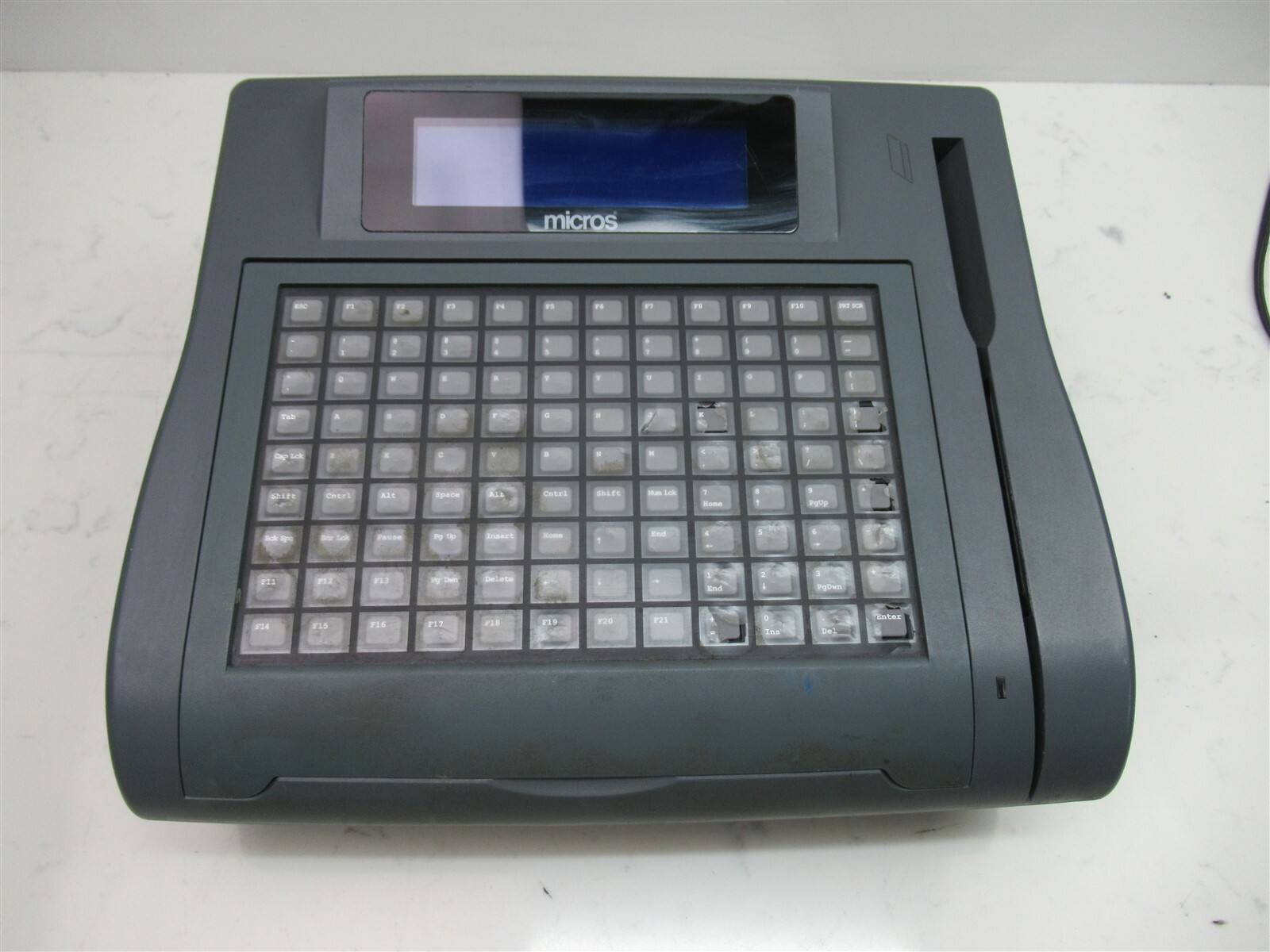 Micros Point of Sale POS Terminal Keyboard Workstation 4 Credit Card ...