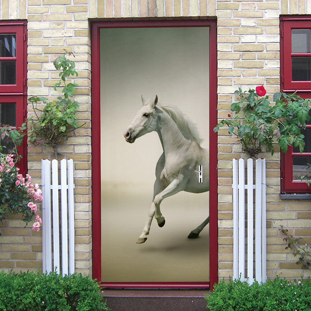3D Wall Art Steed Horse Stable Gate Door Sticker Decal Self-adhesive ...