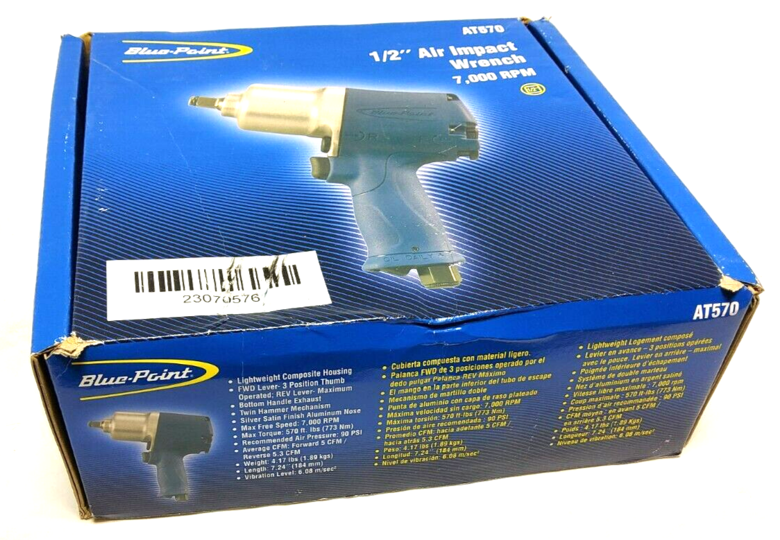 NEW Blue-Point by Snap-on AT570 Air Impact Rattle Wrench Gun Composite ...