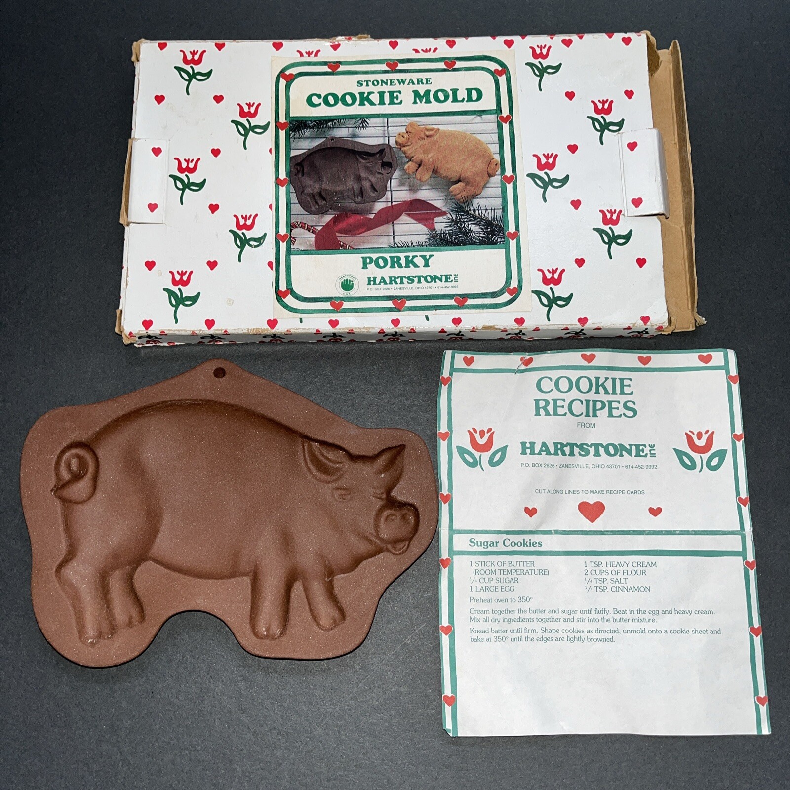 Vintage hartstone cookie mold Porky | eBay