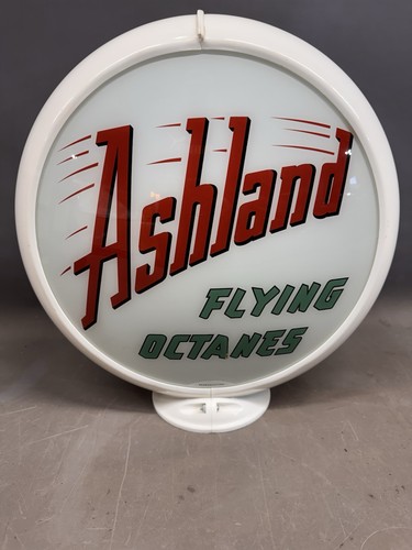 Ashland Flying Octanes Fuel Gas Pump Globe Filling Station Service Oil ...