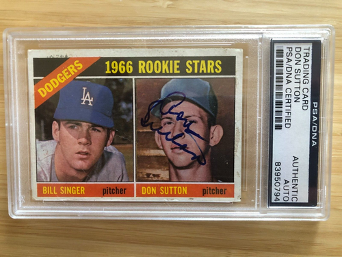 1966 Topps Don Sutton PSA DNA Rookie Auto Autograph Signed Dodgers Hall ...
